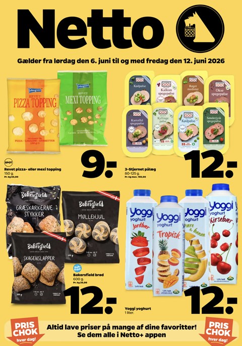 Argentinsk entrecote til 124,95 kr. og revet pizza topping til kun 9 kr ...